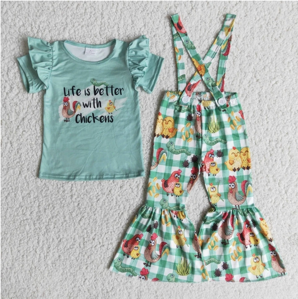 Chickens Overall Set – AVA Boutique